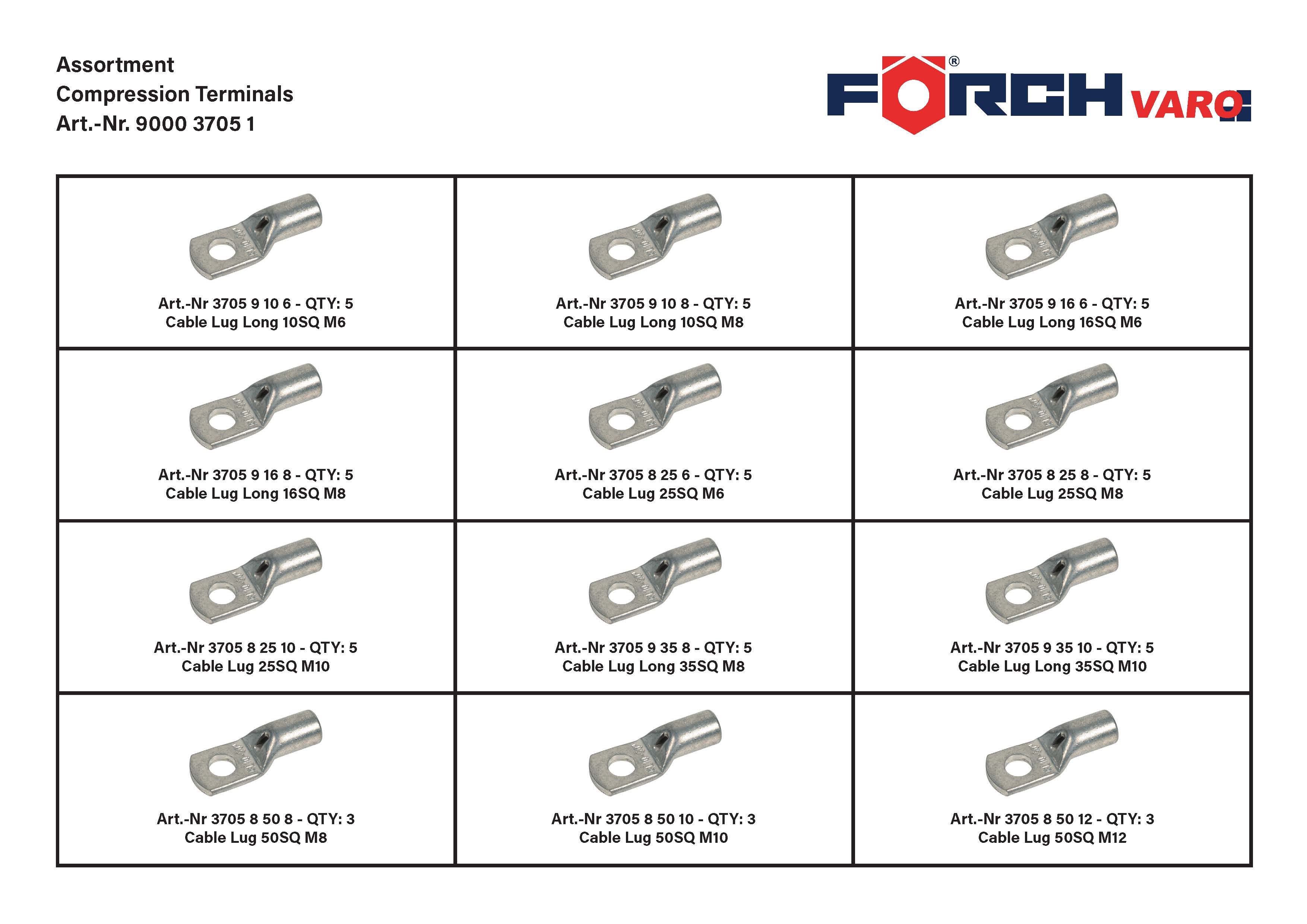 ASSORTMENT COMPRESSION TERMINALS - 9000 3705 1-S - Förch Australia ...
